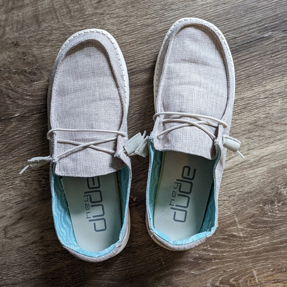 Hey Dude | Shoes | Hey Dude Wendy Chambray Beige Slip On Shoes | Poshmark